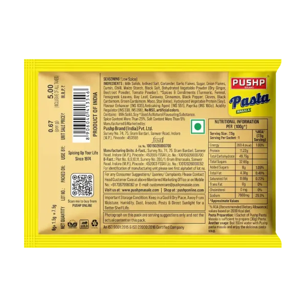 Buy Pushp Pasta masala Online in India | Best Deals | Shop Now!
